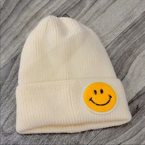 Accessories | Knit Ribbed Smiley Face Hat | Poshmark